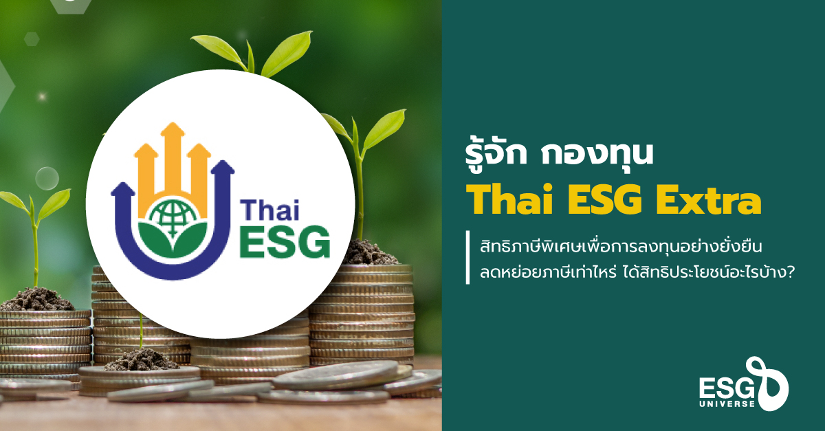 ทำความรู้จัก “Thai ESG Extra” กองทุนเพื่อความยั่งยืนแบบพิเศษ มีอะไรน่า ...